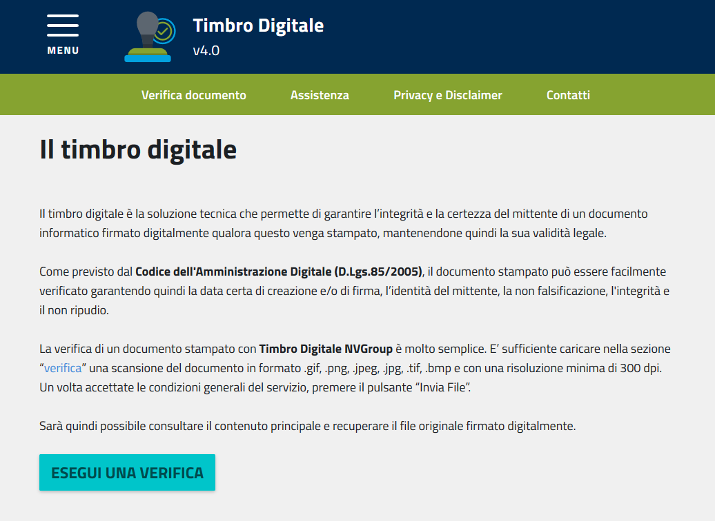 Timbro Digitale v4.0 - Home